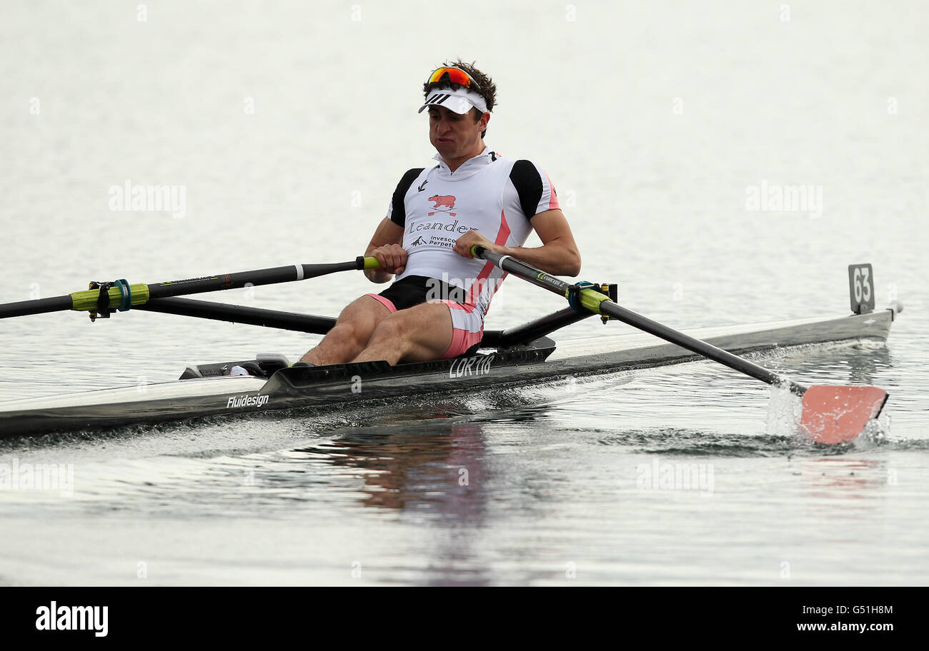 Alex Robertson in action in the B final of the lightweight mens singles ...