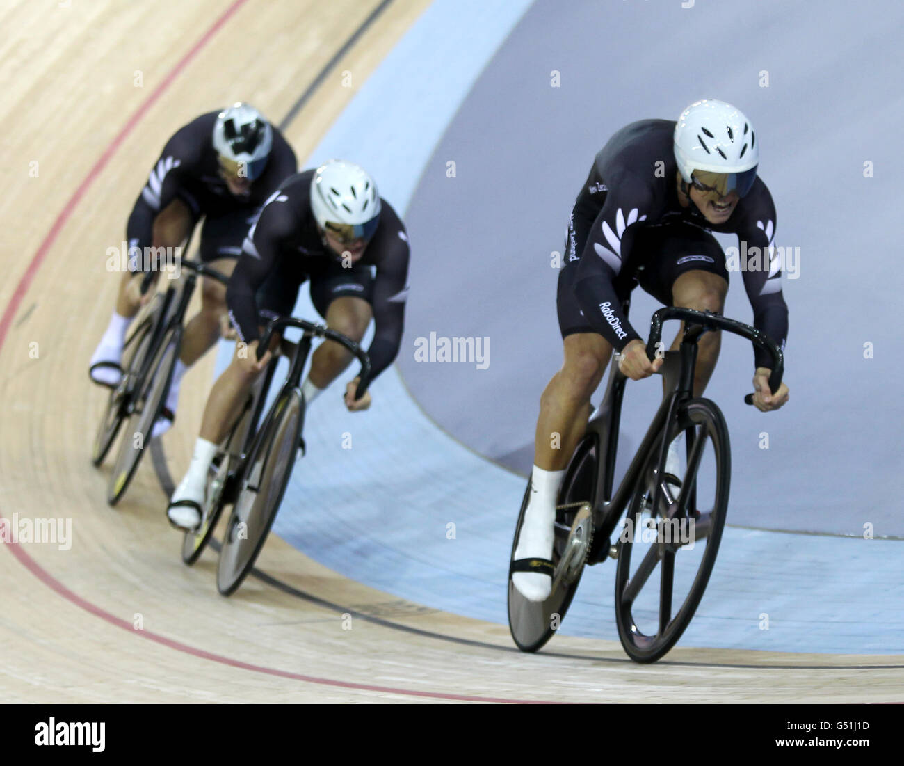 New Zealand's Edward Dawkins, Ethan Mitchell and Sam Webster during the ...