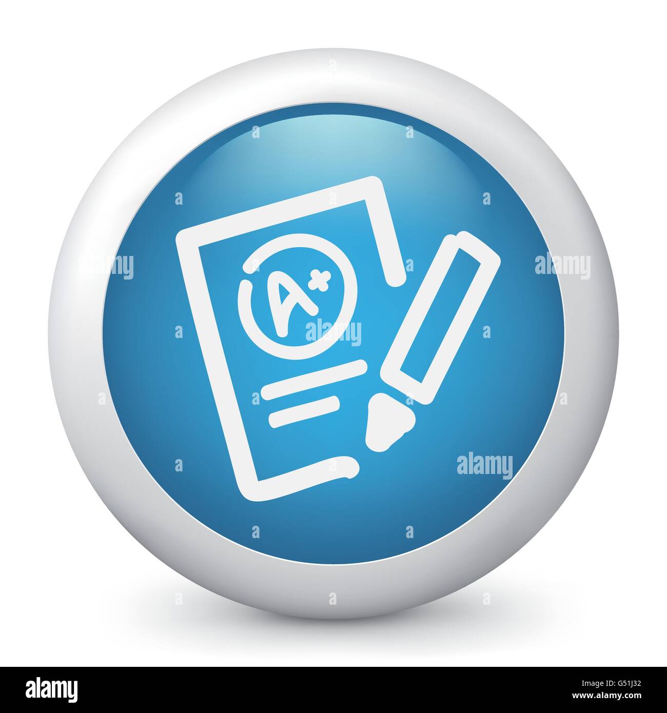 Illustration of excellent evaluation test icon Stock Vector Image & Art ...
