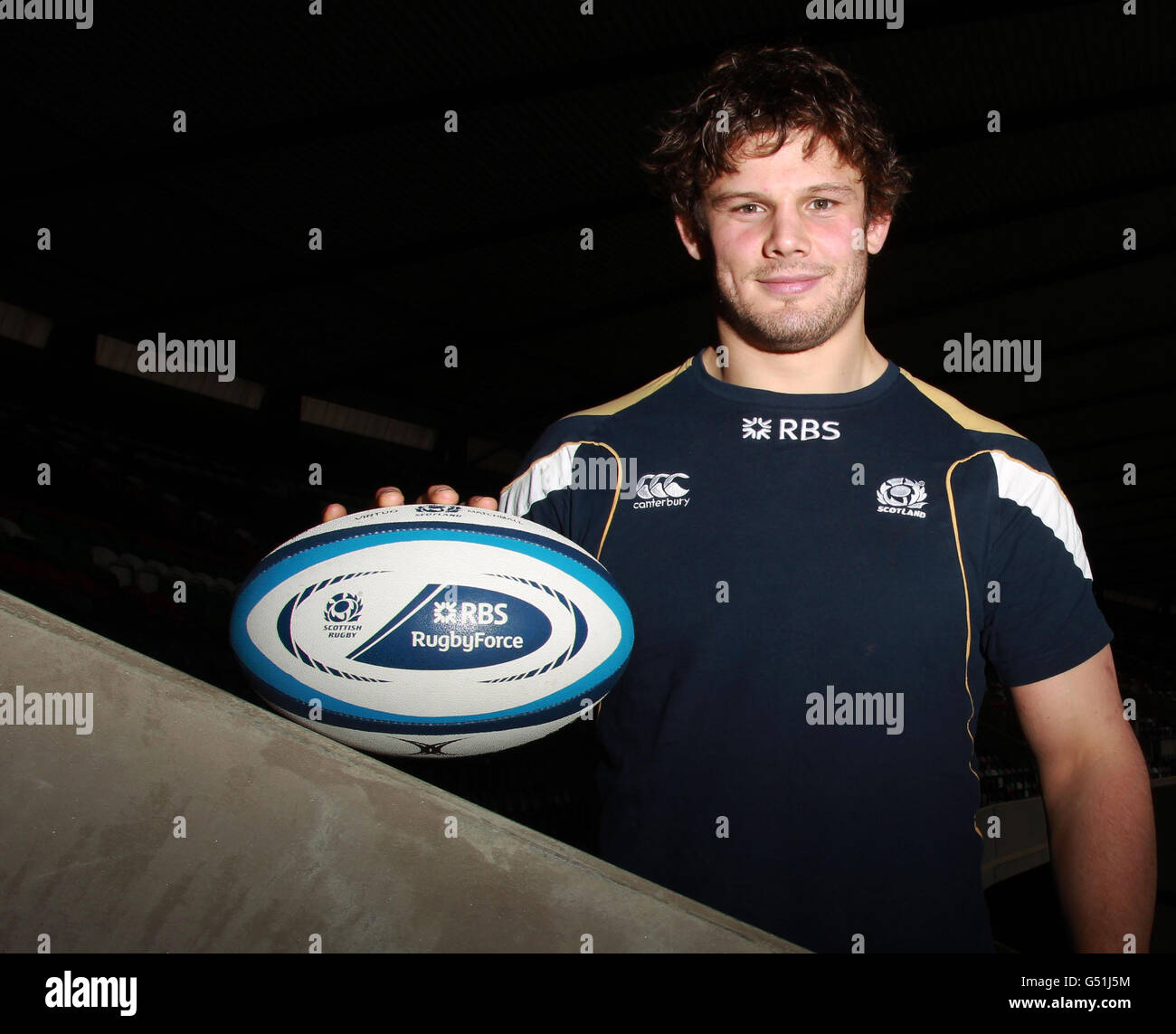 Scotlands ross ford photocall murrayfield stadium hi-res stock ...