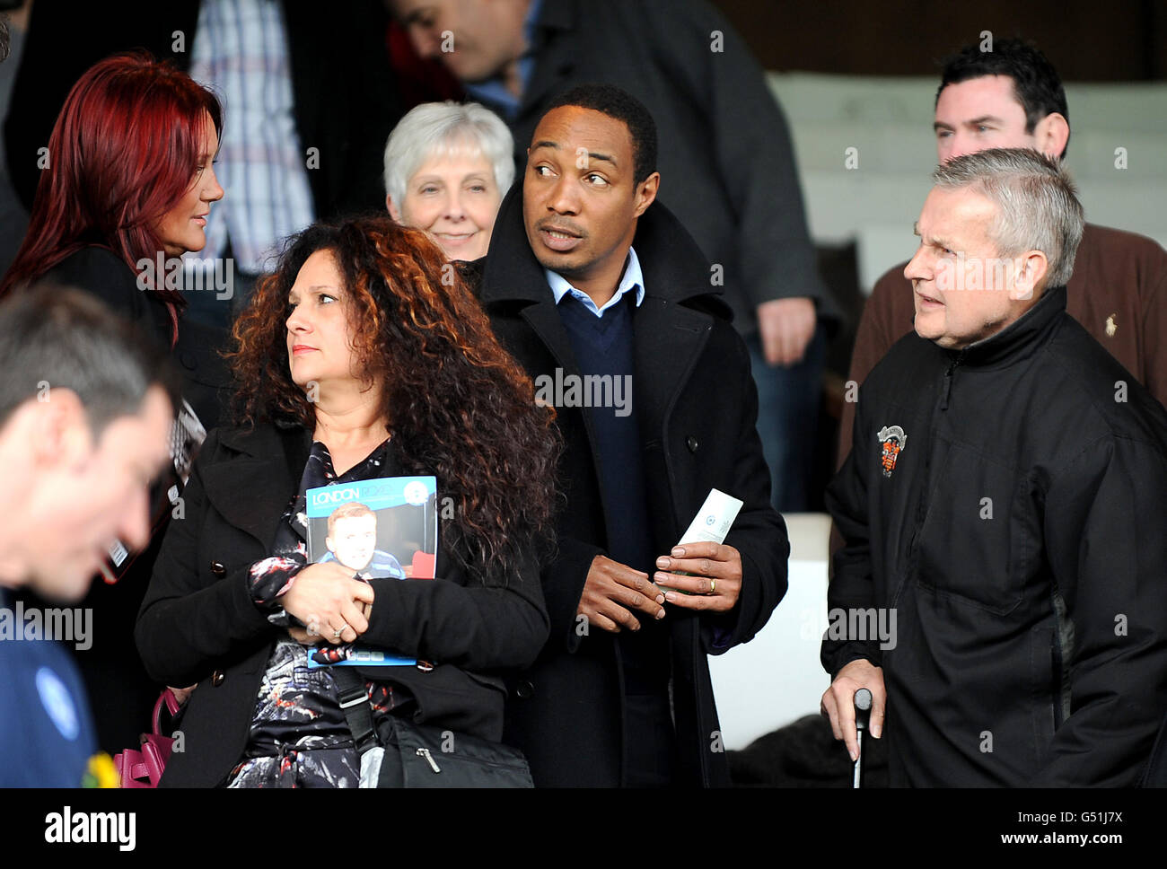 Paul Ince (centre) in the stands to watch his son Thomas play for ...