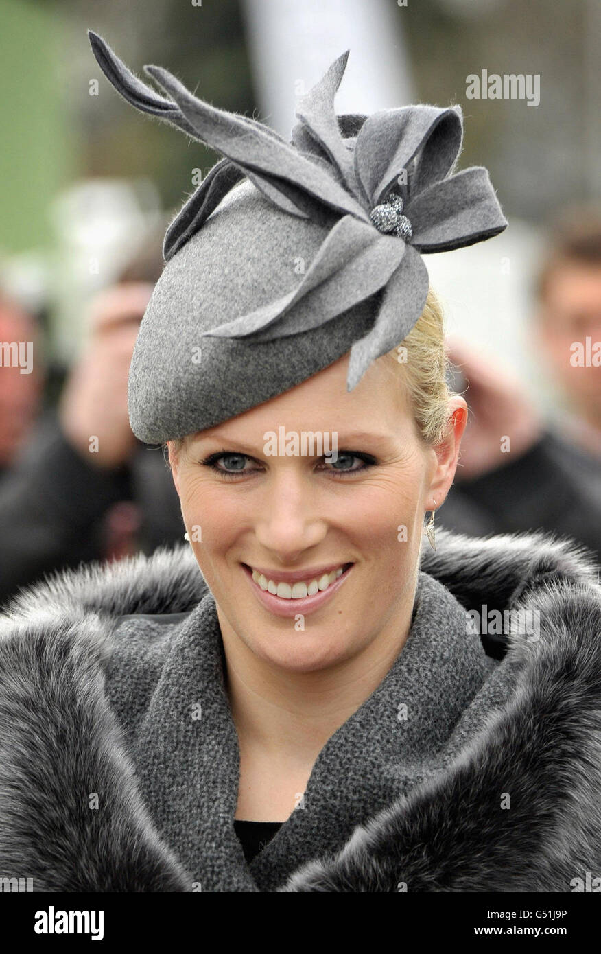 Zara Phillips arrives for day one of the 2012 Cheltenham Fesitval at ...