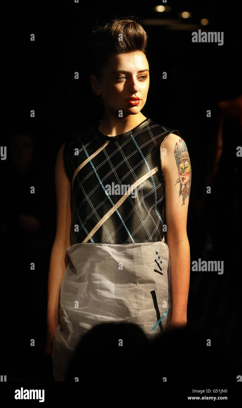 PHOTO: A design by 3rd year textiles student Emma Walters is modelled ...