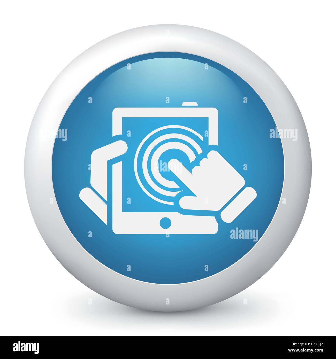 Illustration of click tablet touchscreen Stock Vector Image & Art - Alamy
