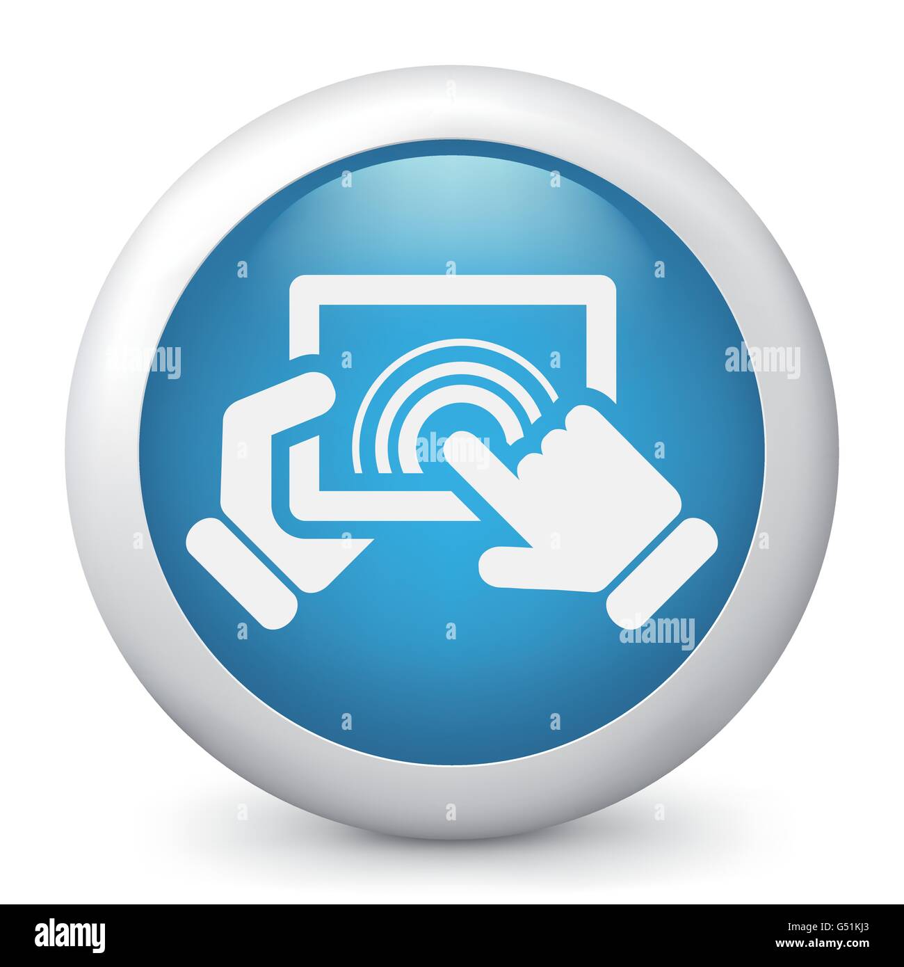 Illustration of click tablet touchscreen Stock Vector Image & Art - Alamy
