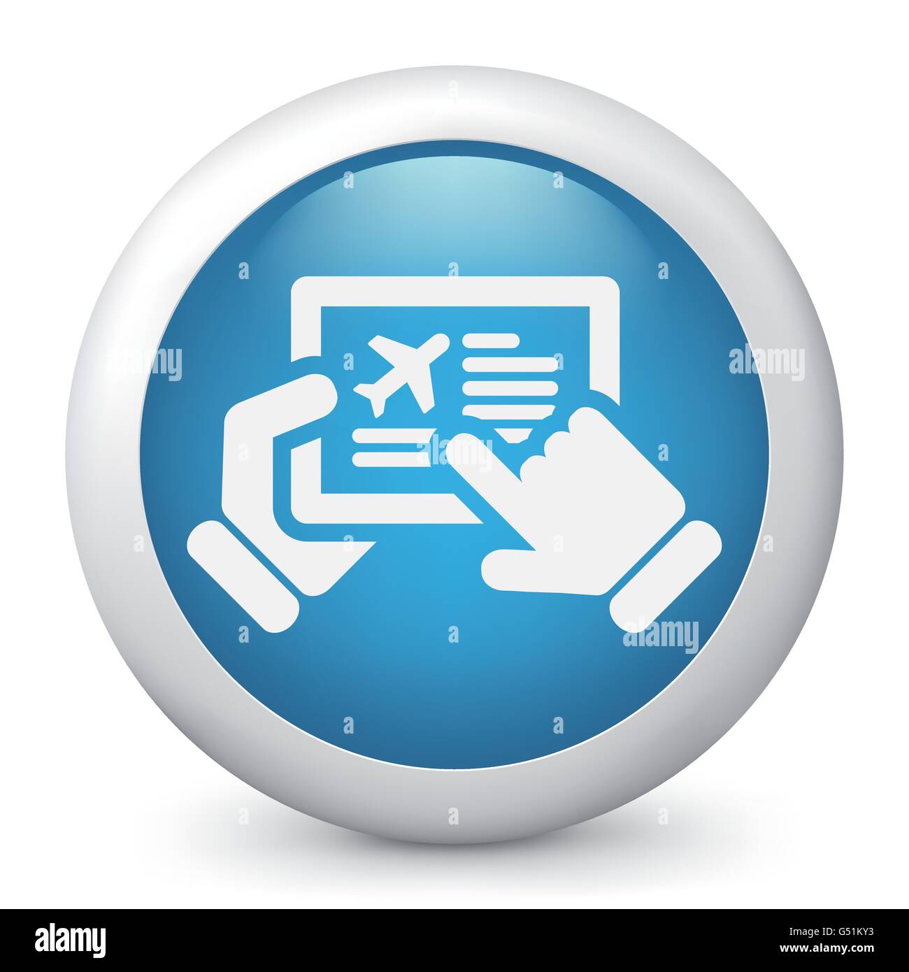 Airplane tablet booking icon Stock Vector Image & Art - Alamy