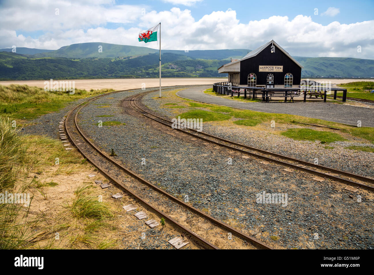 Fairbourne and Barmouth Steam railway, West Wales, UK, Barmouth Bay to ...