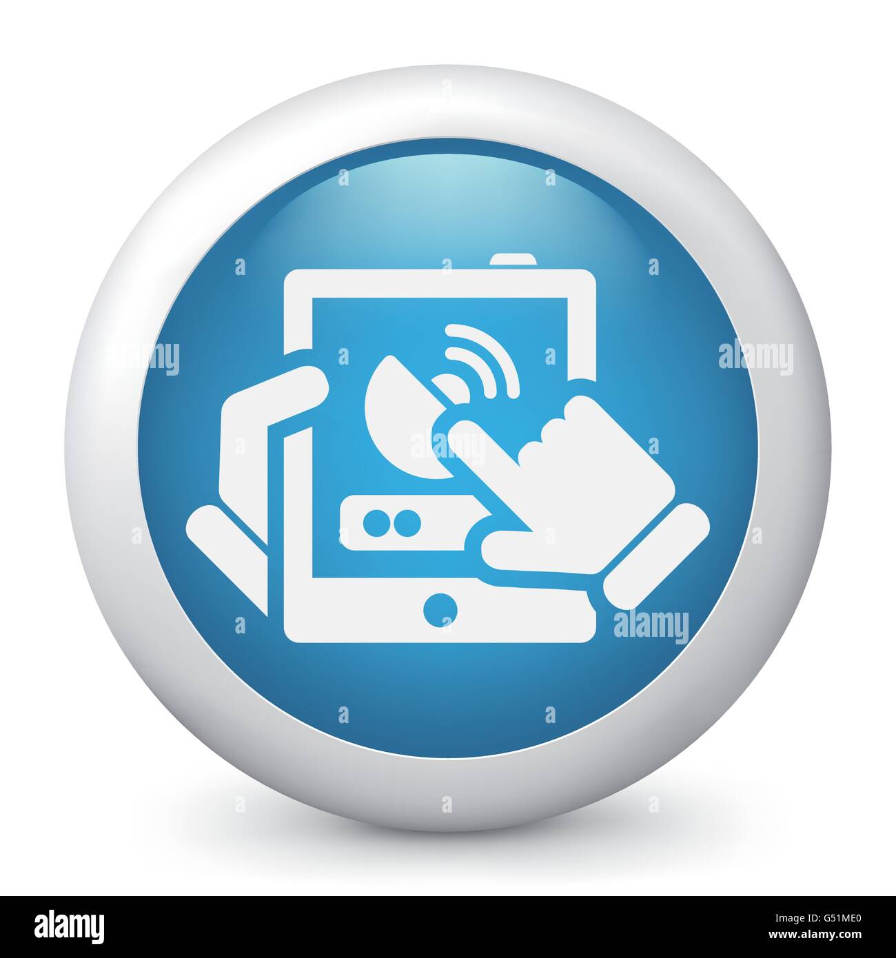 Antenna connection on tablet icon Stock Vector Image & Art - Alamy