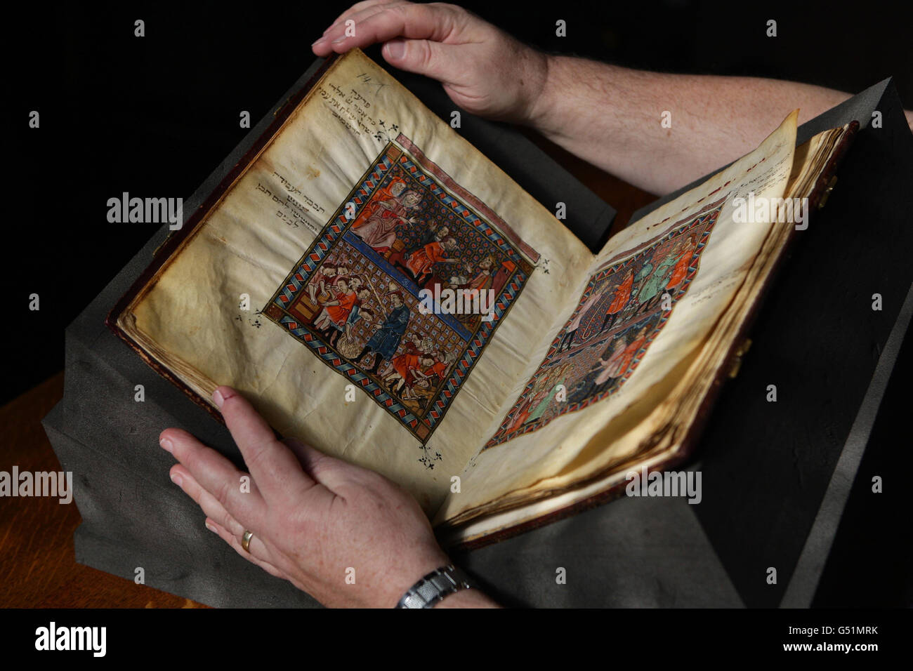 Steven Mooney, a Conservator at John Ryland's Library in Manchester ...