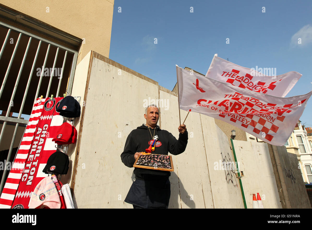 Charlton athletic flags hi-res stock photography and images - Alamy