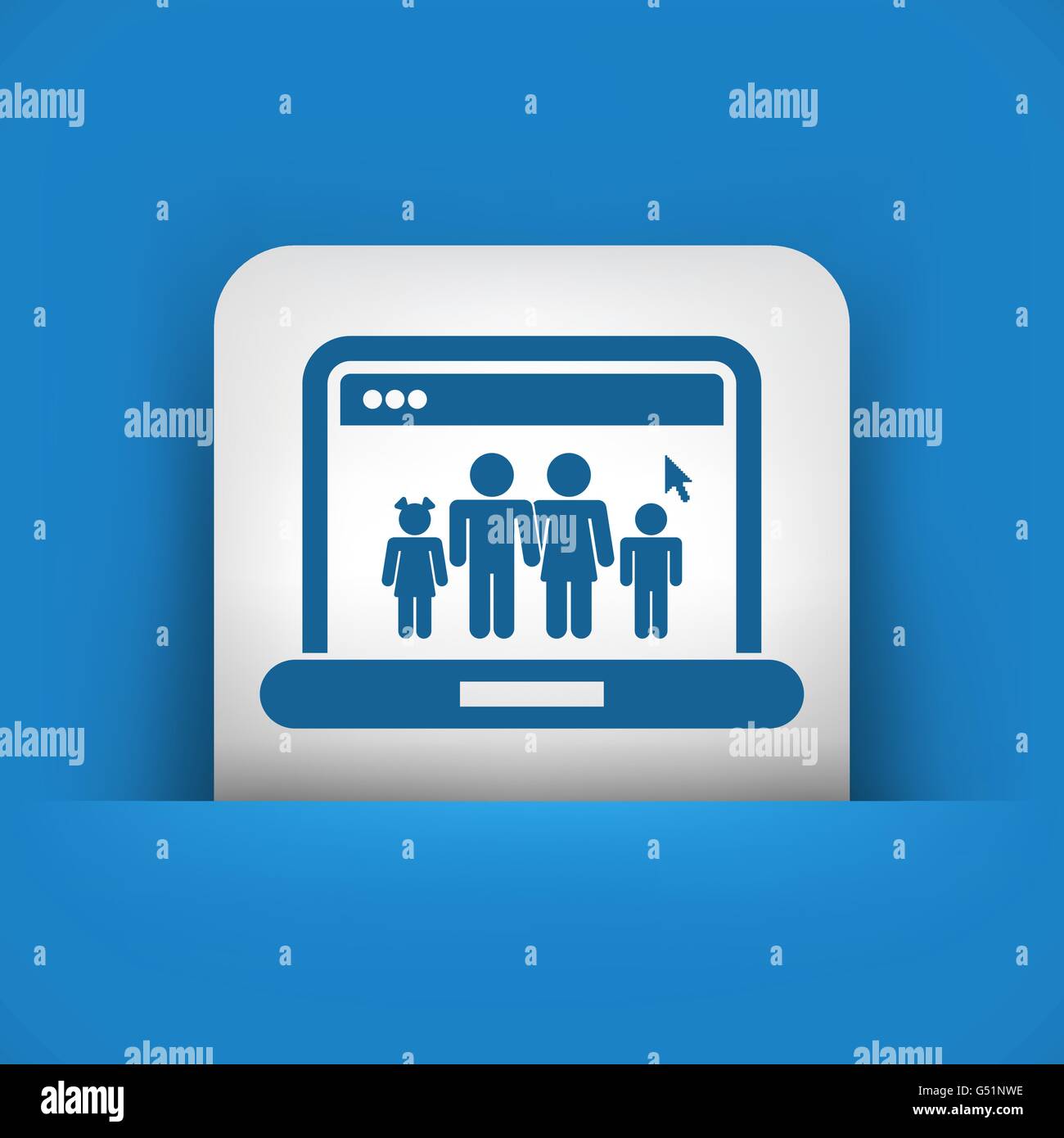 Icon of computer family concept Stock Vector Image & Art - Alamy