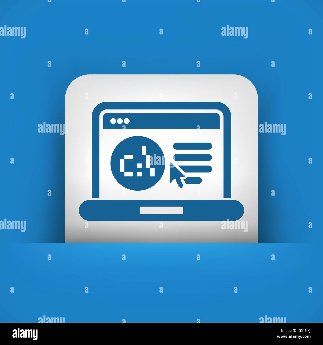 Illustration of pc connected to a programming page Stock Vector Image ...