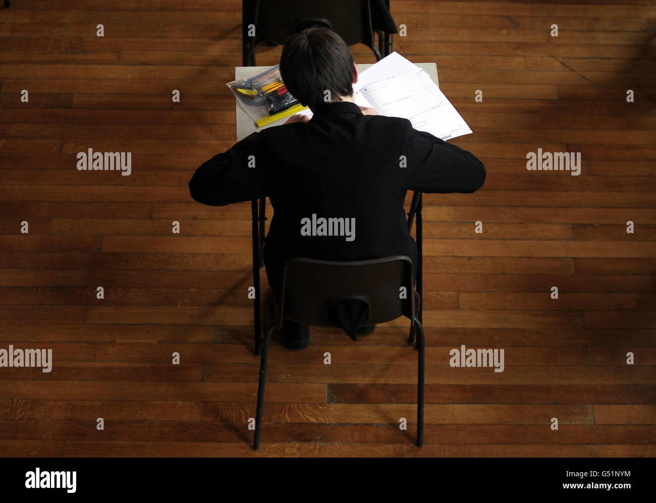 School exam stock Stock Photo - Alamy