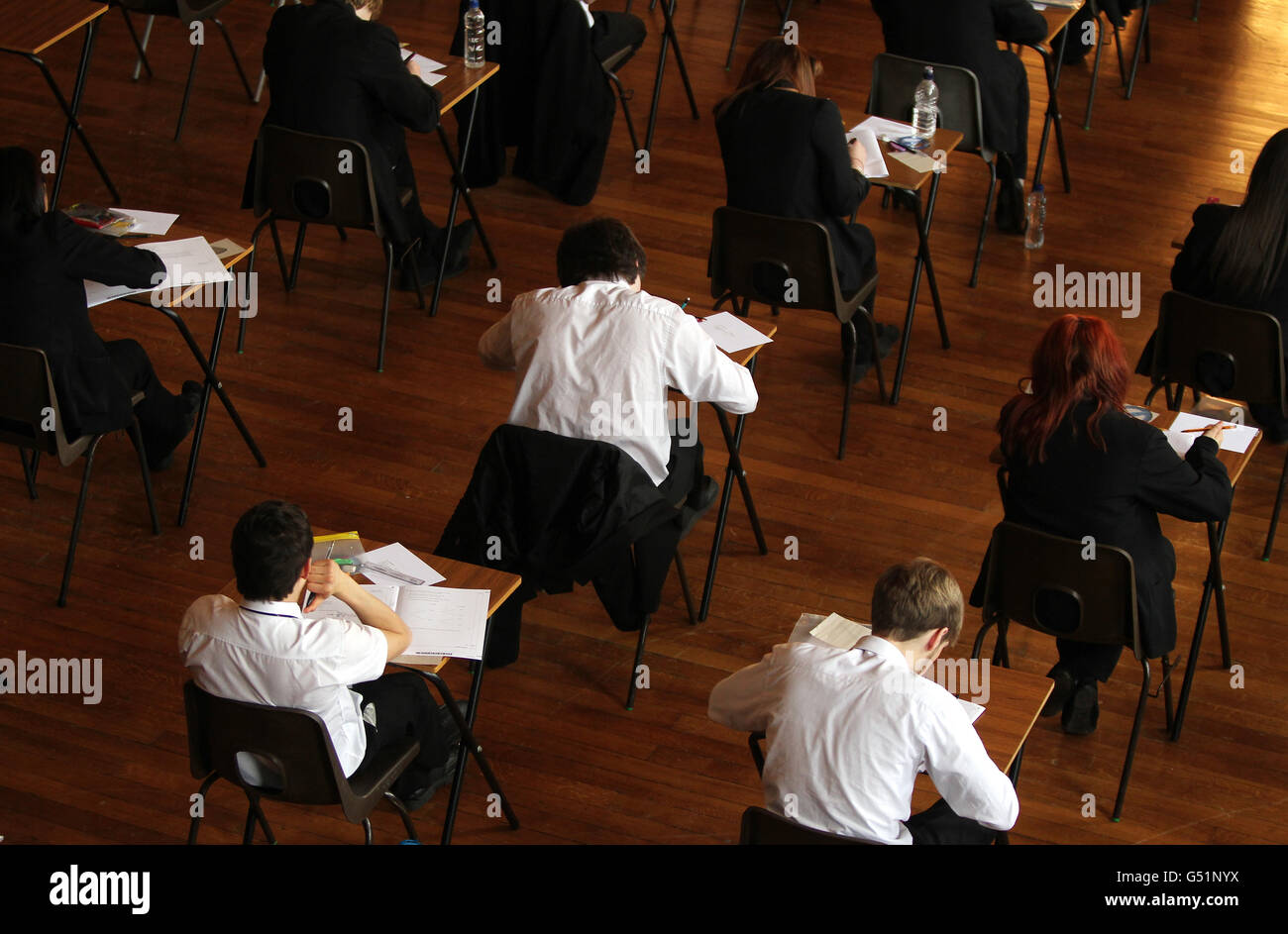 School exam stock Stock Photo - Alamy