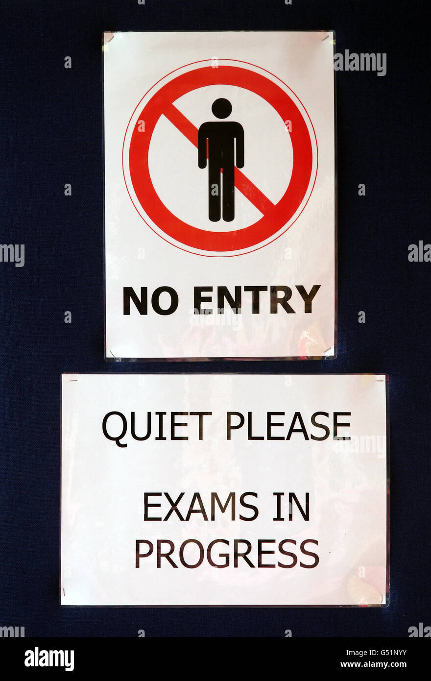 Exam sign entry hi-res stock photography and images - Alamy