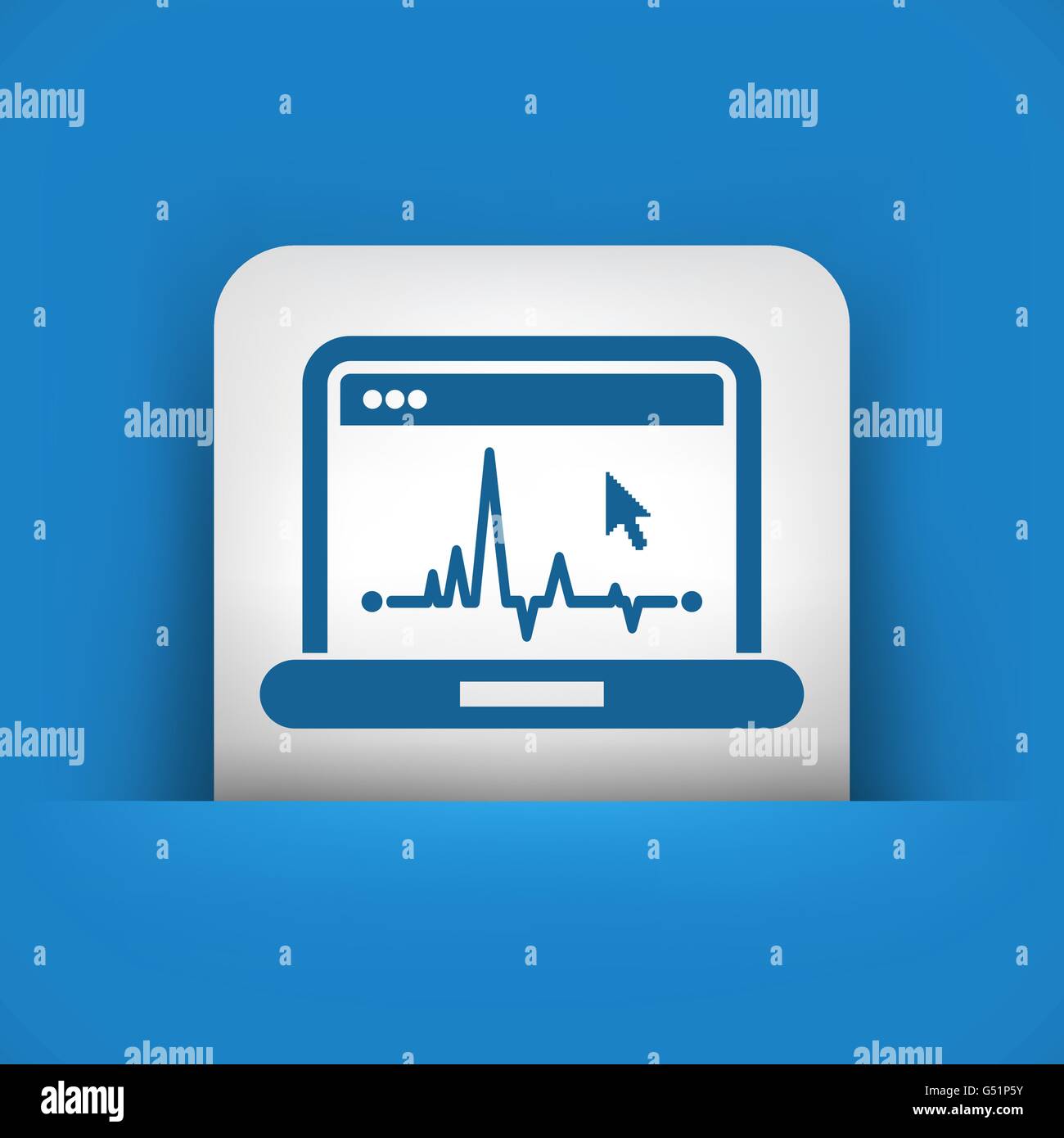 Illustration of EKG on computer screen Stock Vector Image & Art - Alamy