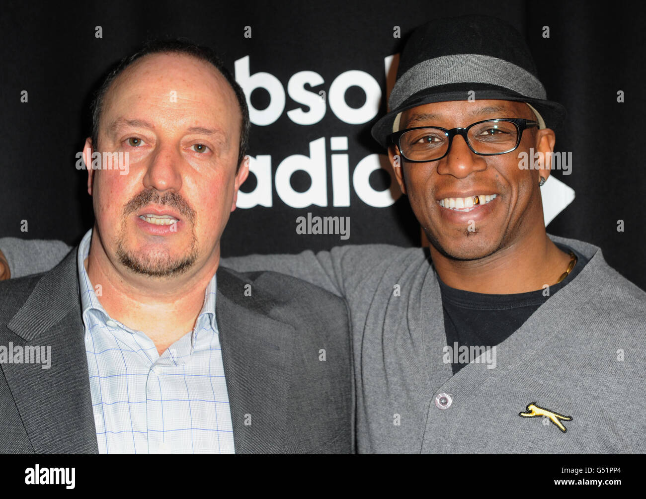 Benitez at Absolute Radio - London. Ian Wright (right) with Rafa ...