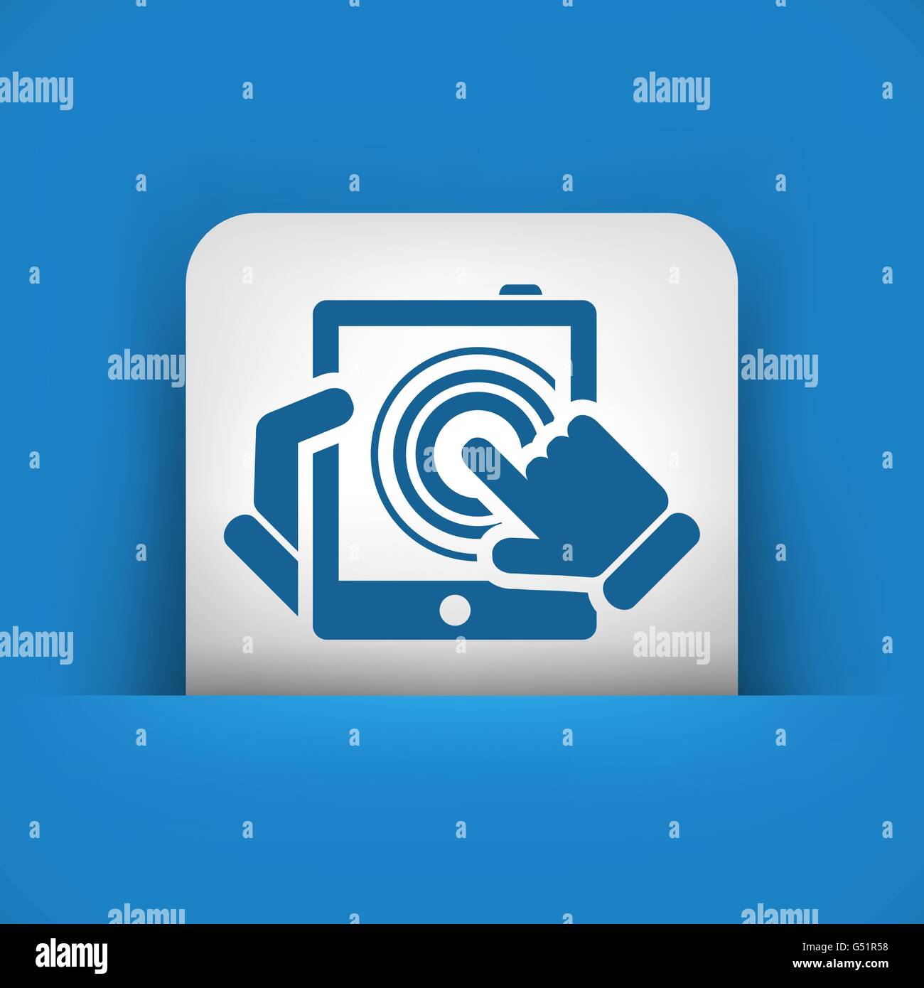 Illustration of click tablet touchscreen Stock Vector Image & Art - Alamy