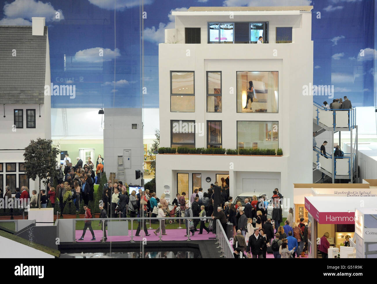 Members of the public queue to view the Santiago show house at the ...