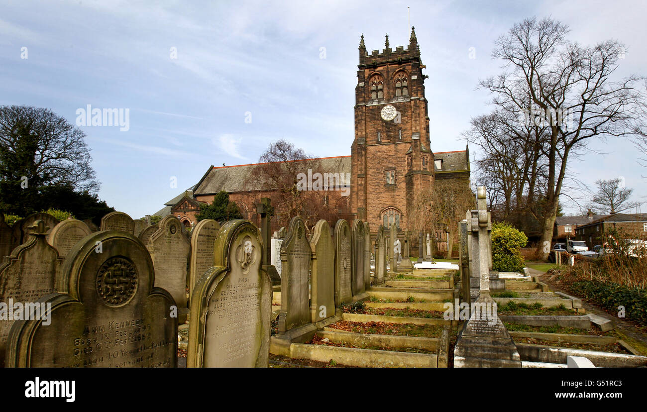 St Peter Church in Woolton, where the grave of Eleanor Rigby is buried ...