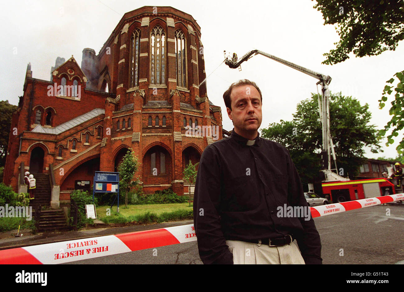 Reverand Robert Titley at the scene of grade 1-listed All Saints ...