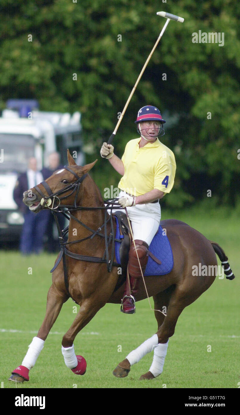 The Prince of Wales playing for the Beaufort Polo Club against Omtool ...