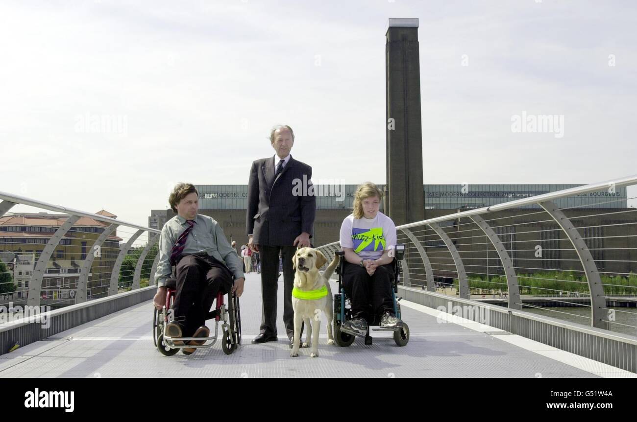 Disabled cross Millennium Bridge Stock Photo - Alamy