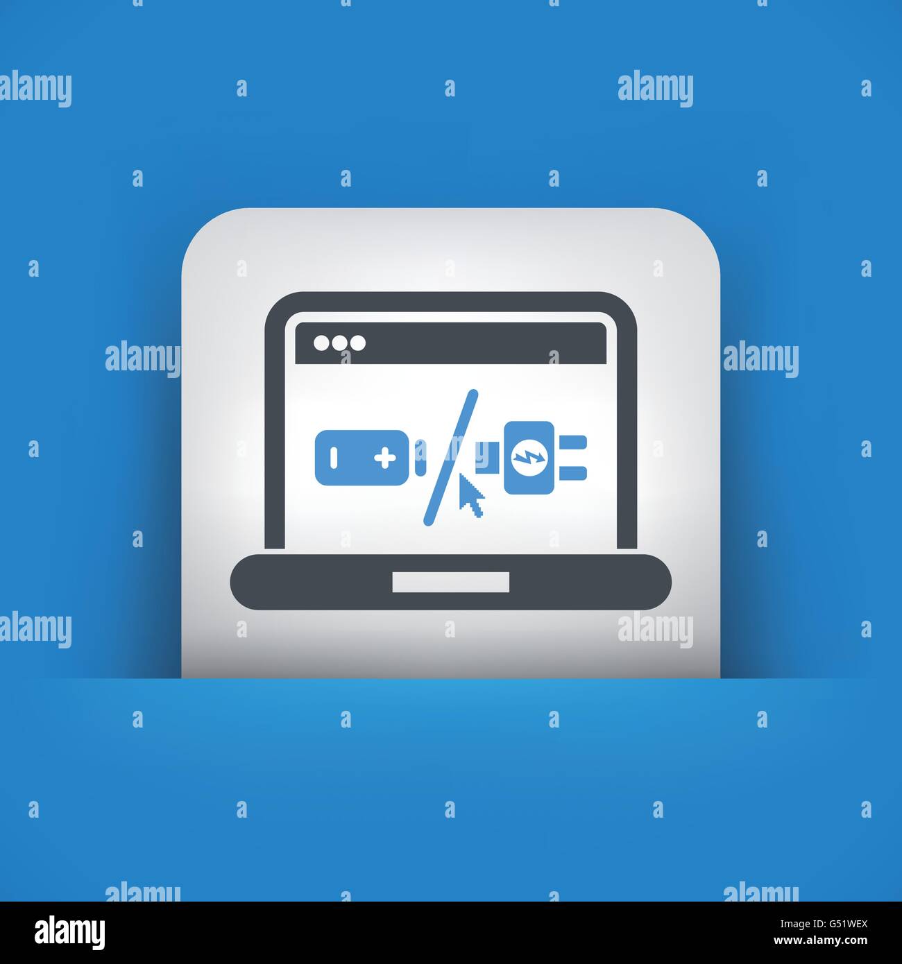 Laptop charger icon Stock Vector Images - Alamy