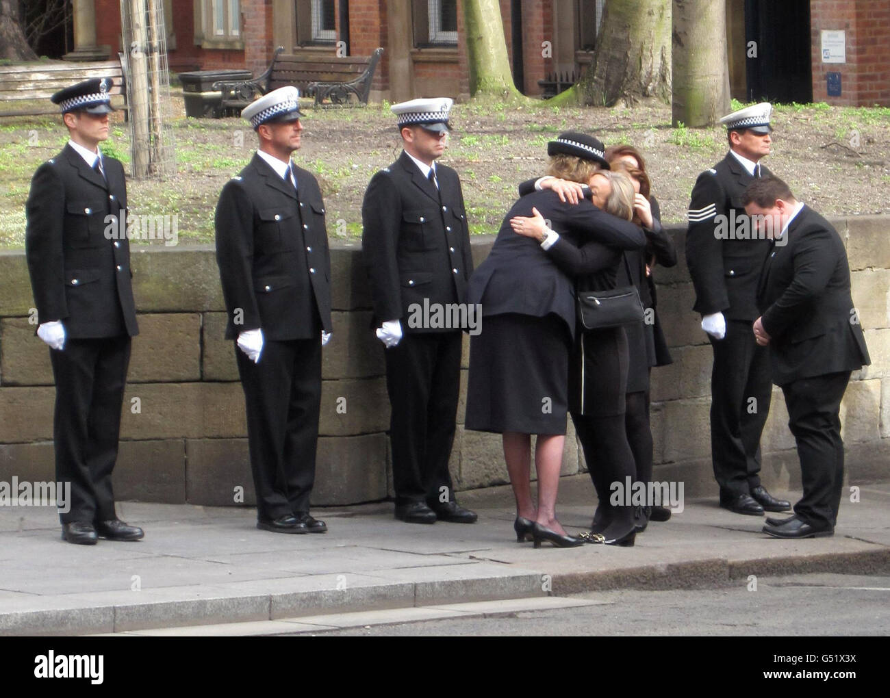 Northumbria police chief constable sue sim hugs kath rathband hi-res ...