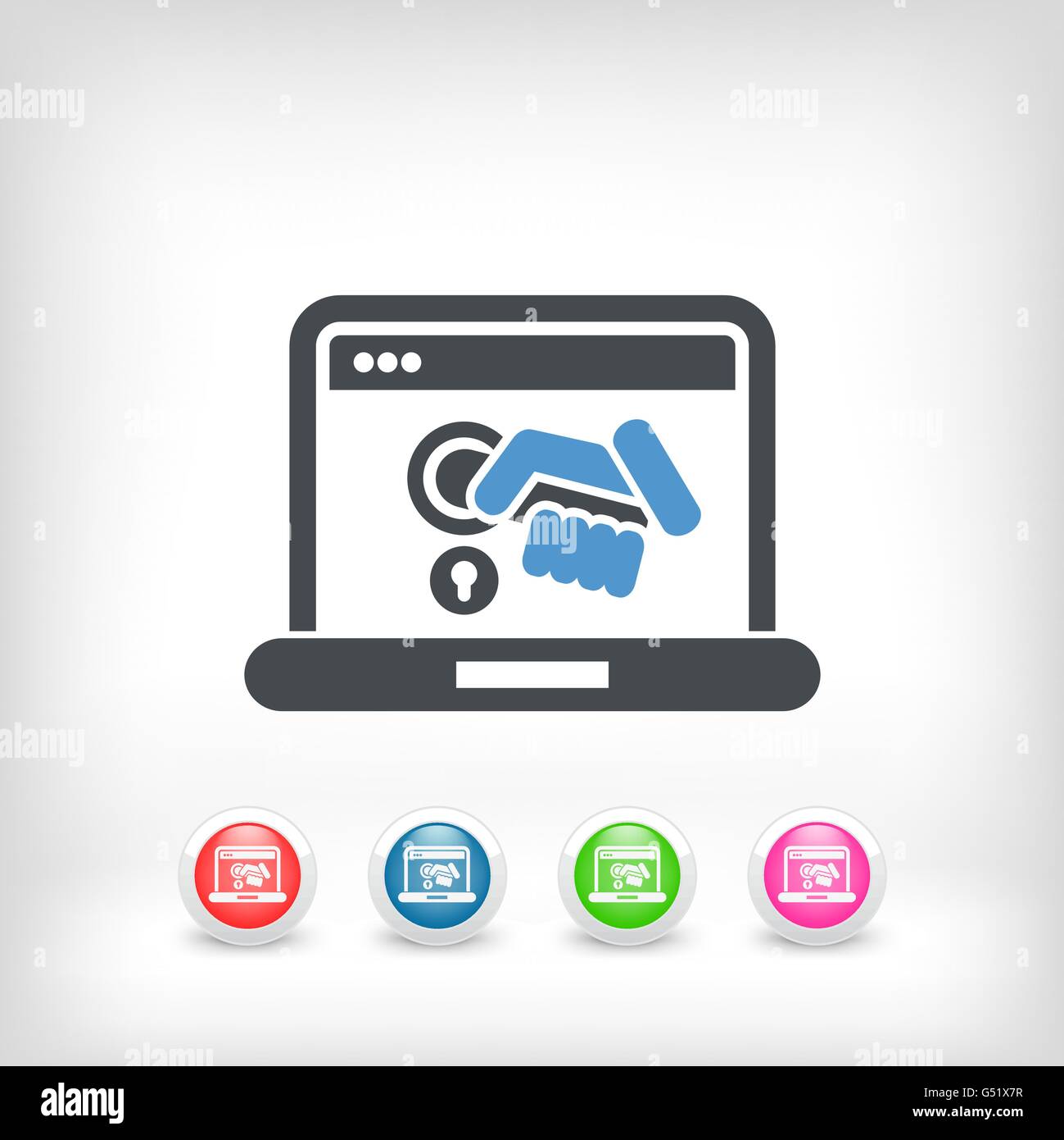 Illustration of computer privacy concept icon Stock Vector Image & Art ...