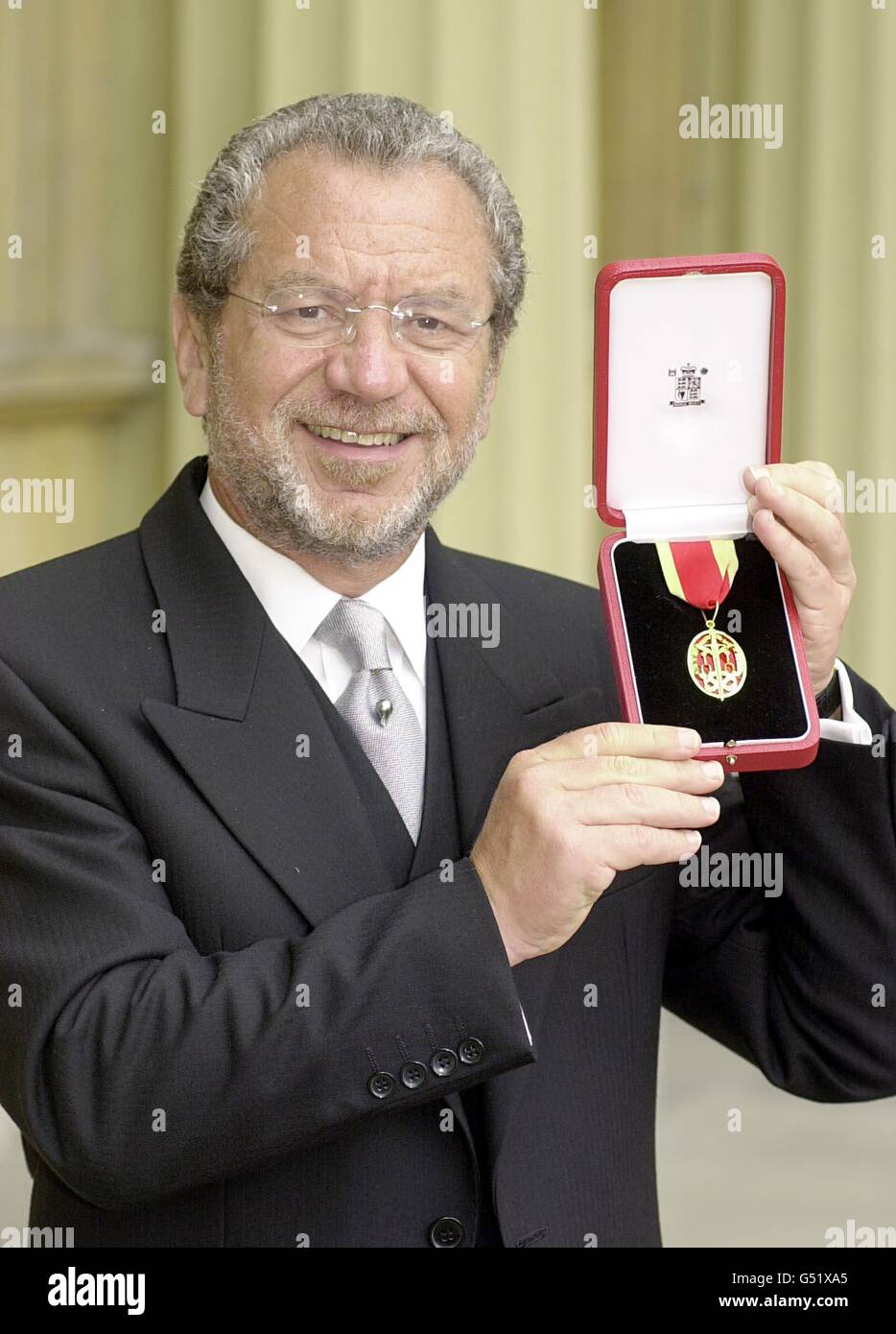 Amstrad chairman Sir Alan Sugar after he received his Knighthood from ...