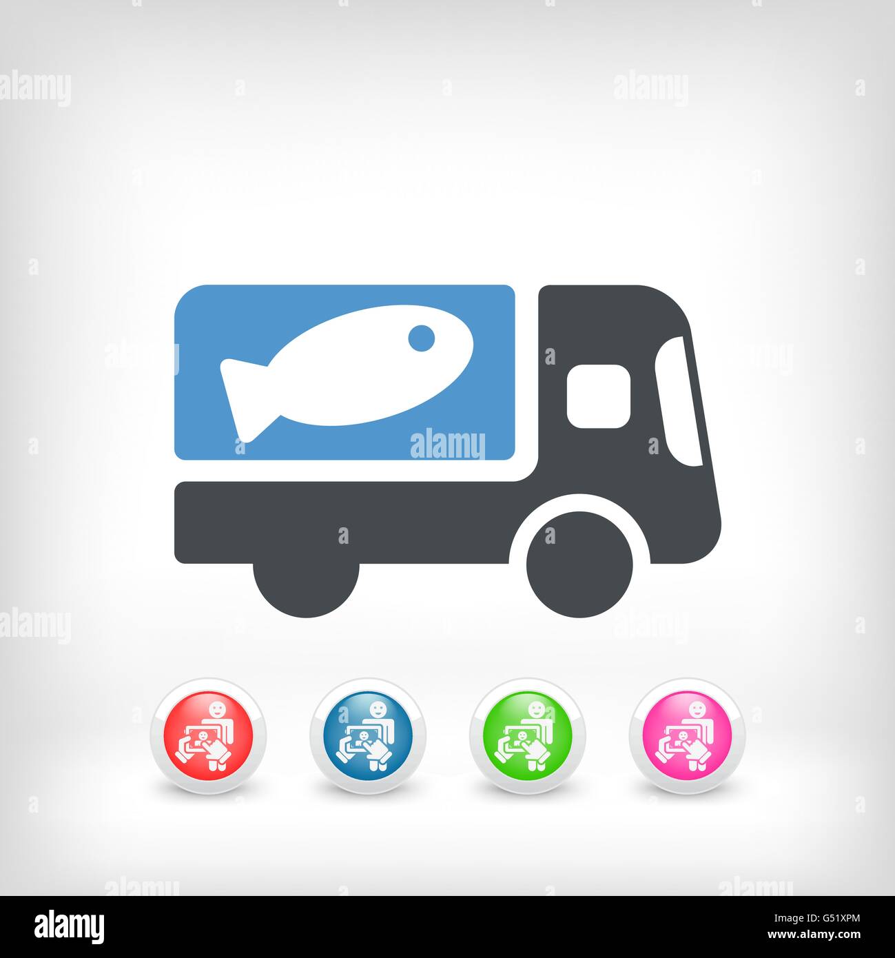Fish van icon concept Stock Vector Image & Art - Alamy