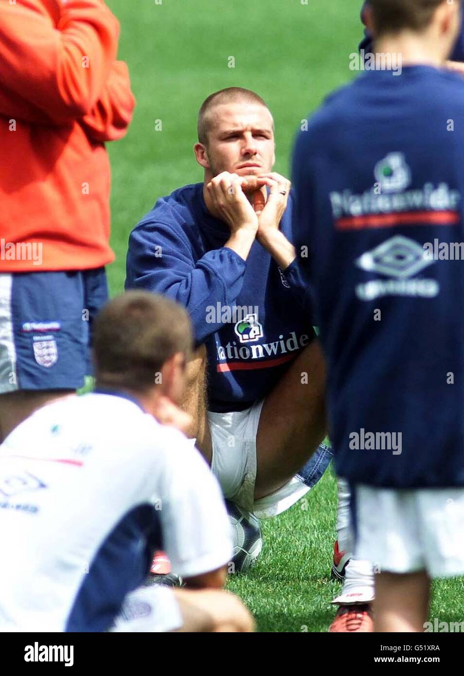 England training Euro 2000 Stock Photo - Alamy