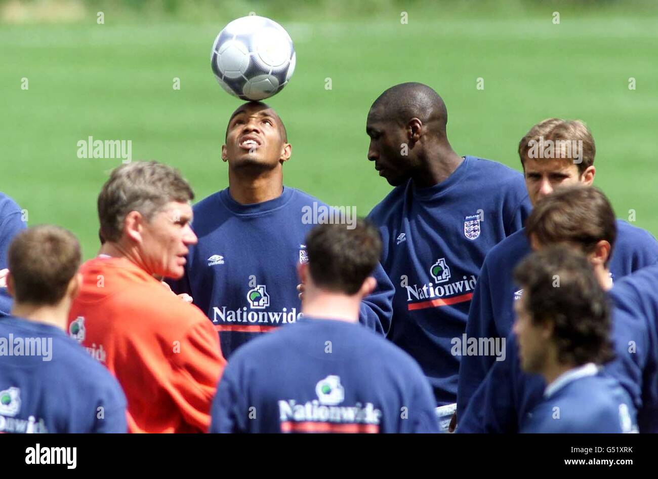 England training Euro 2000 Stock Photo - Alamy