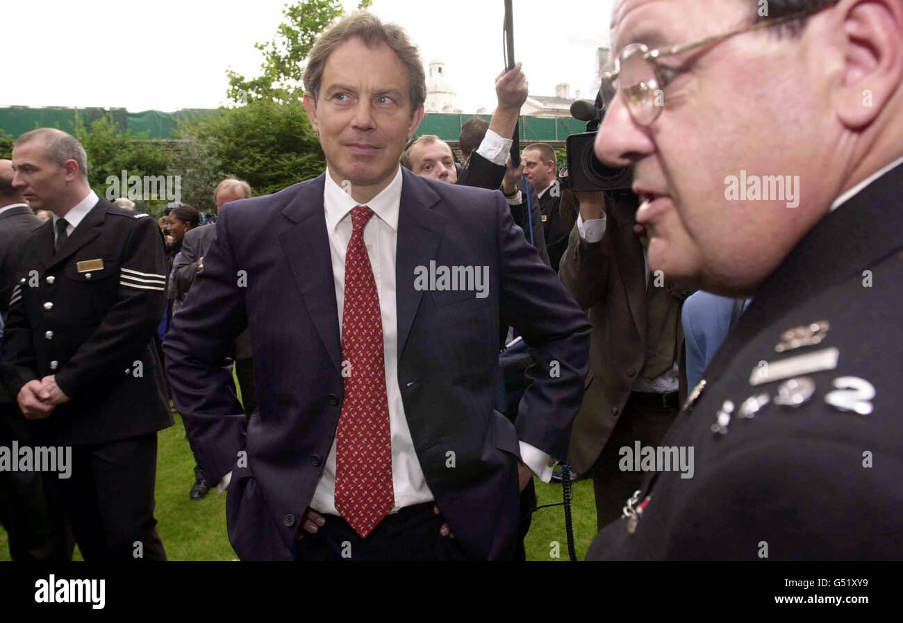 Prime Minister Tony Blair meets police officers, including David ...
