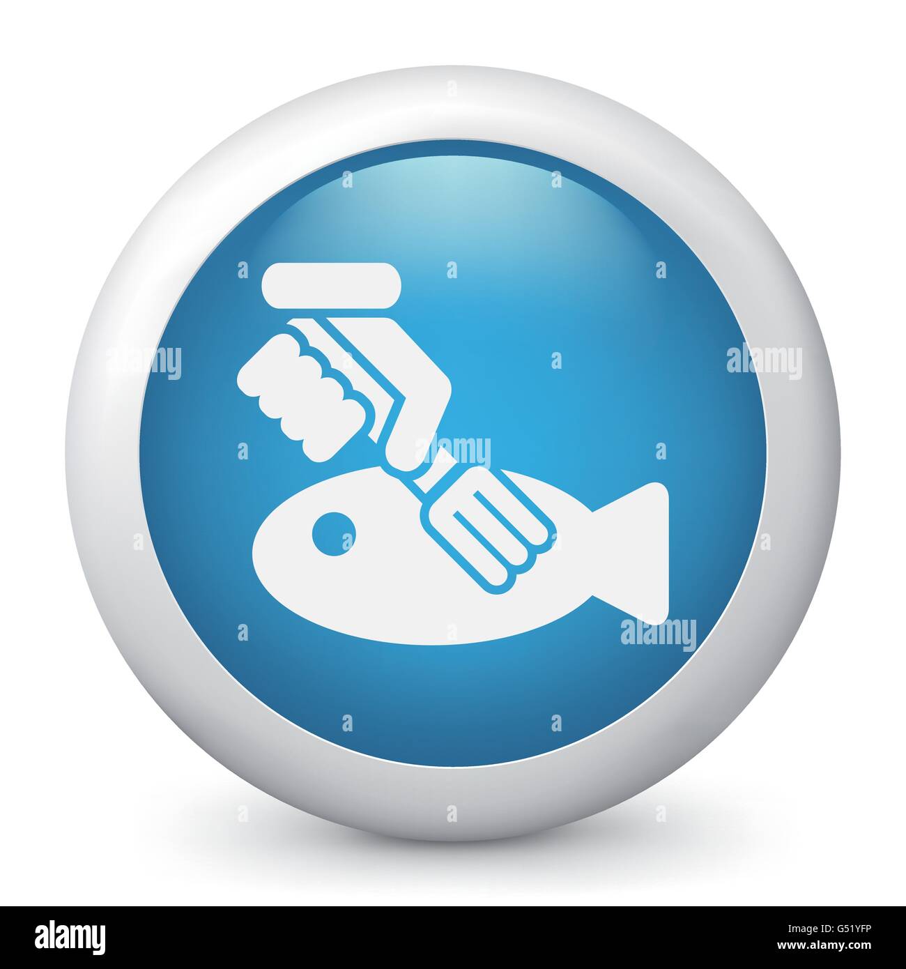Fish eating icon concept Stock Vector Image & Art - Alamy