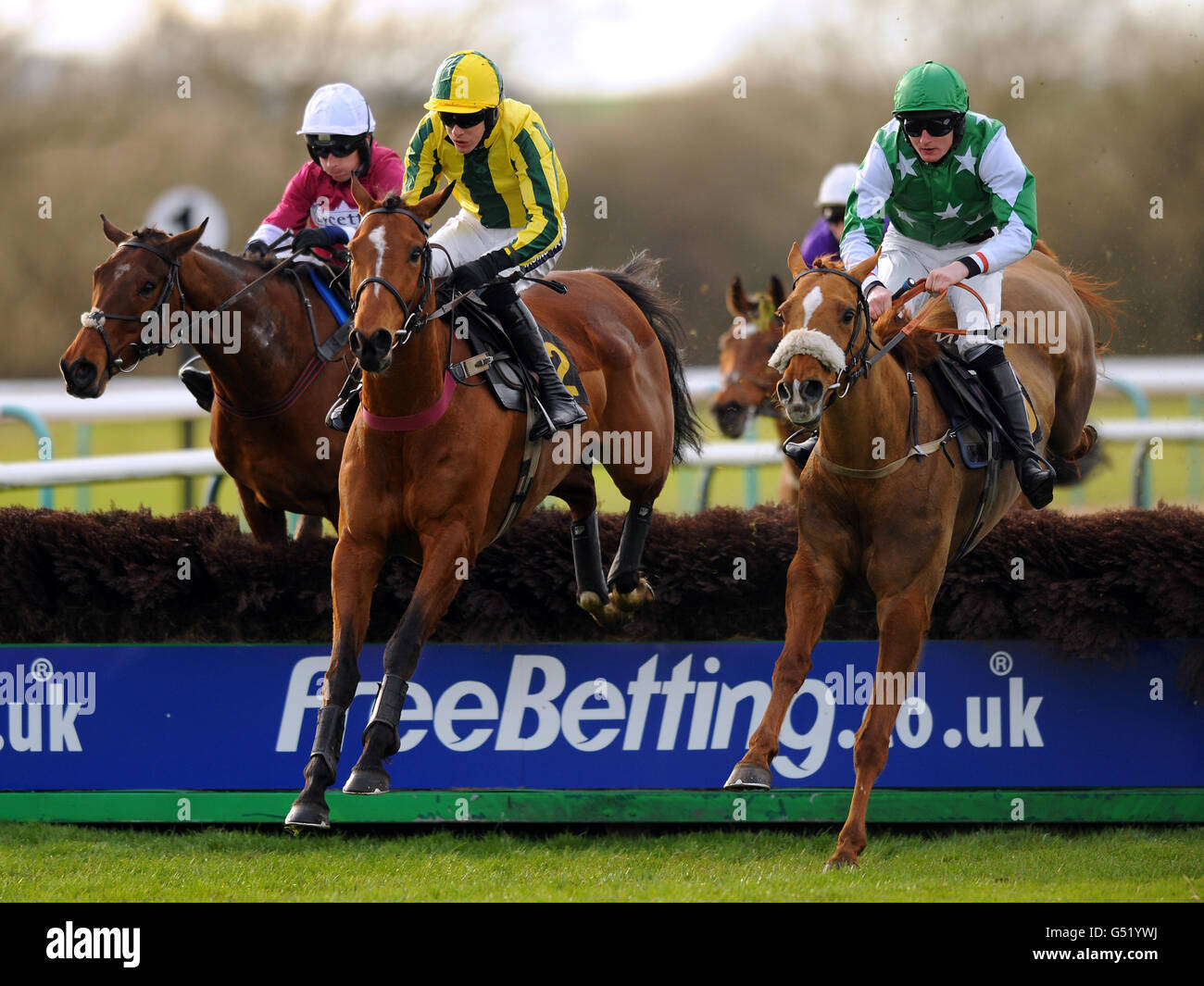Full length horse racing signage branding brand sign hi-res stock ...