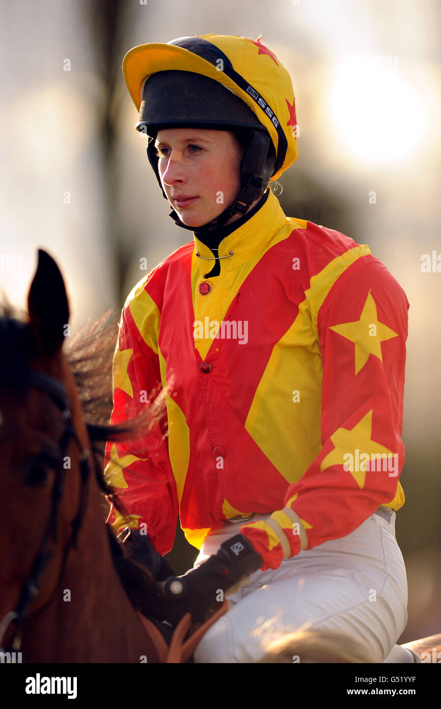 Horse Racing - Southwell Races. Jockey Miss Alice Mills Stock Photo - Alamy