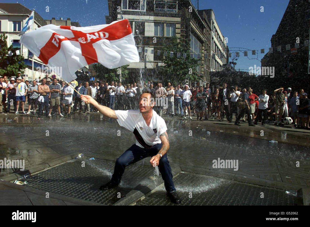 Euro 2000 Fans fountain Stock Photo - Alamy