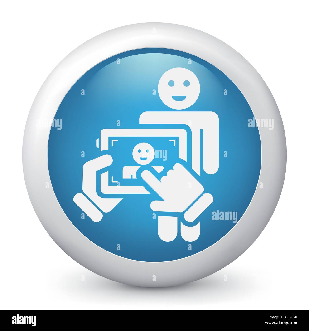Touch device mobile photo portrait concept Stock Vector Image & Art - Alamy