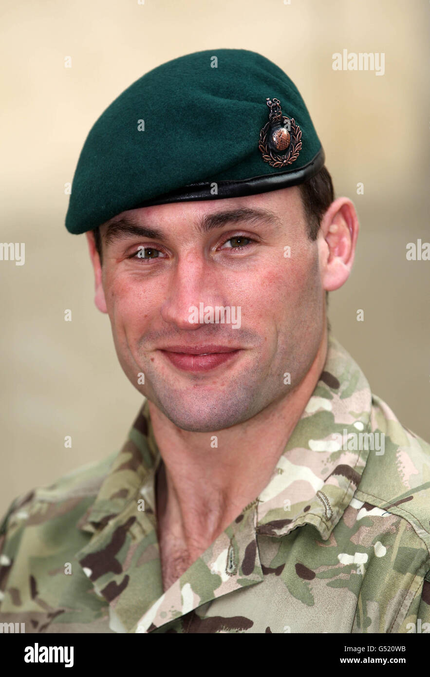 Corporal Simon Wright-Hider of the Royal Marines who is to receive the ...