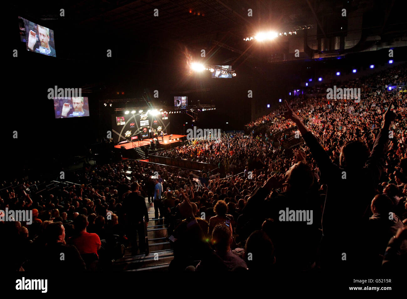 Fans watch Andy Hamilton v Simon Whitlock during the McCoy's Premier ...
