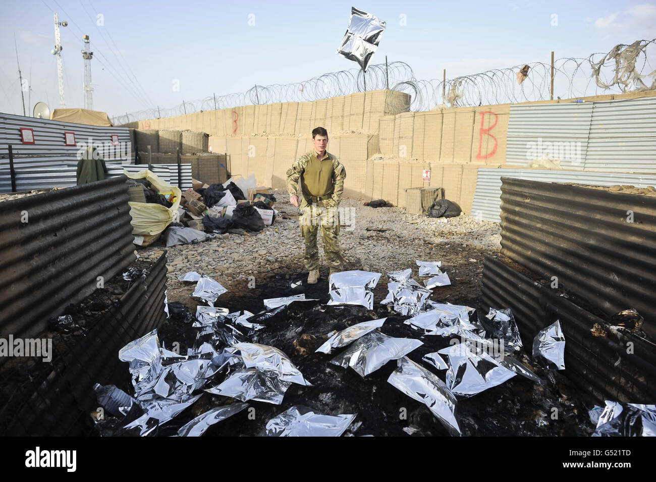 Military burn pit afghanistan hi-res stock photography and images - Alamy