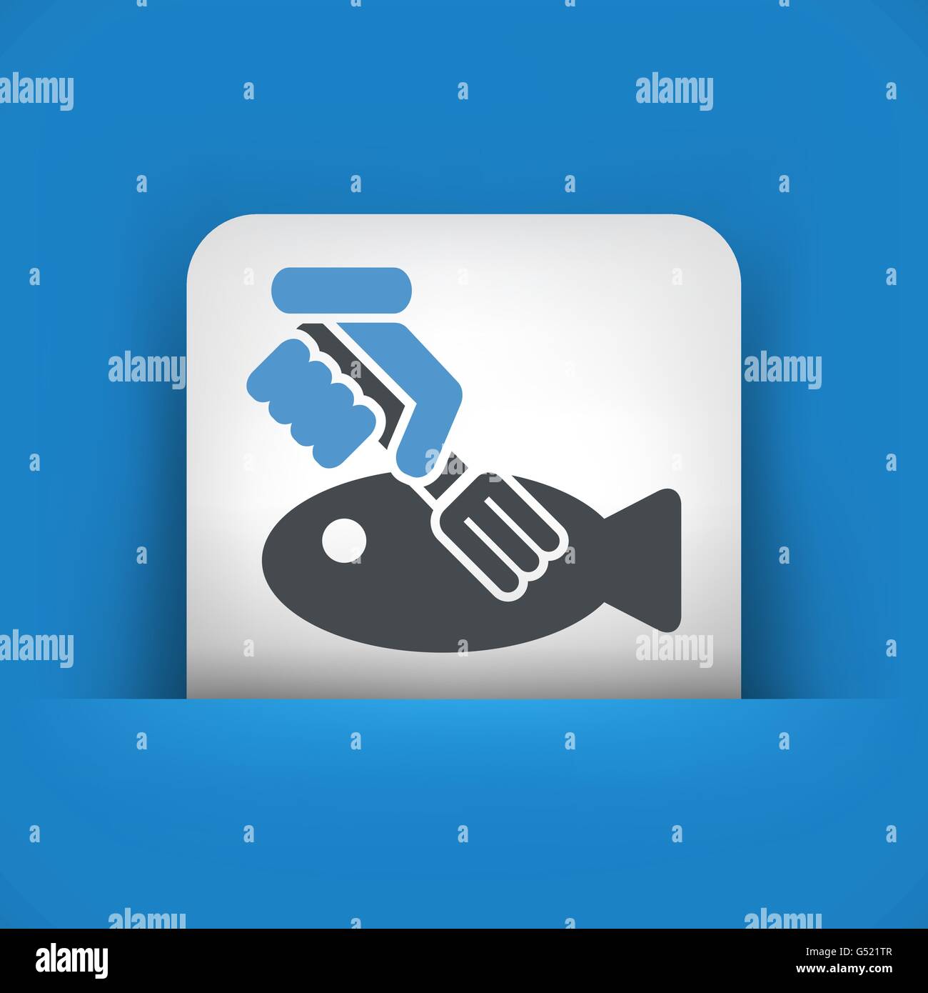 Fish eating icon concept Stock Vector Image & Art - Alamy