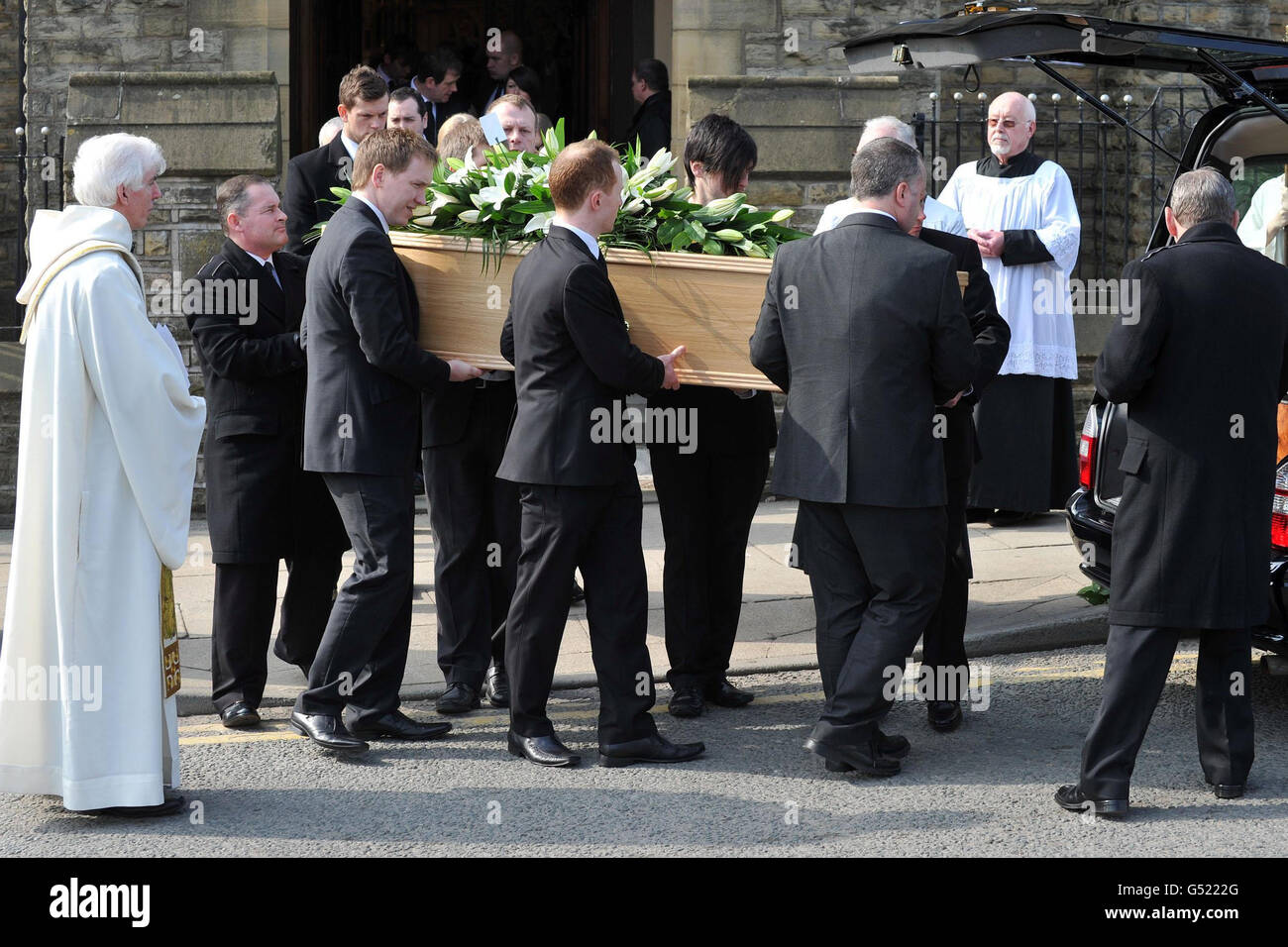 Christopher McManus funeral Stock Photo - Alamy
