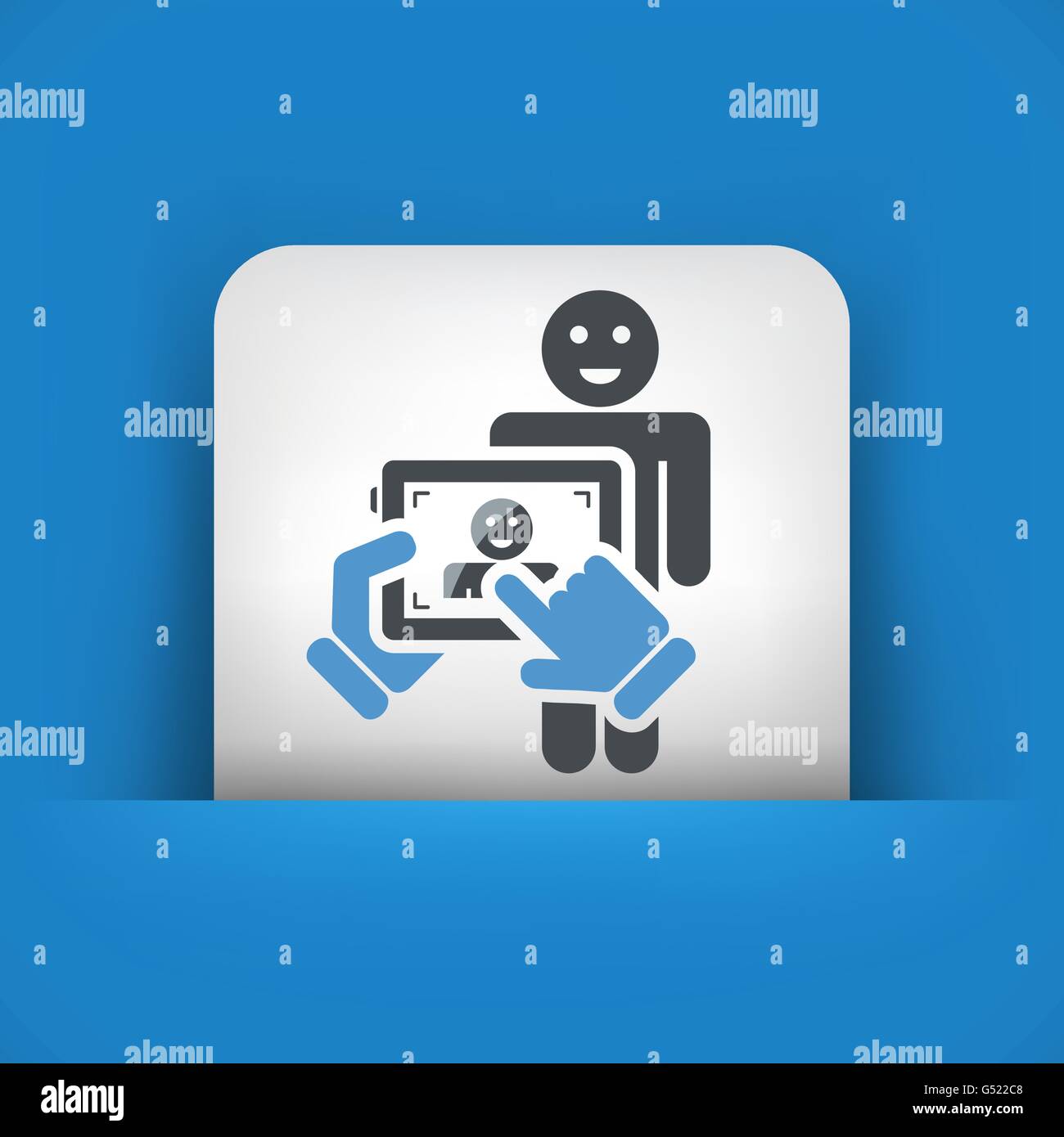 Touch device mobile photo portrait concept Stock Vector Image & Art - Alamy