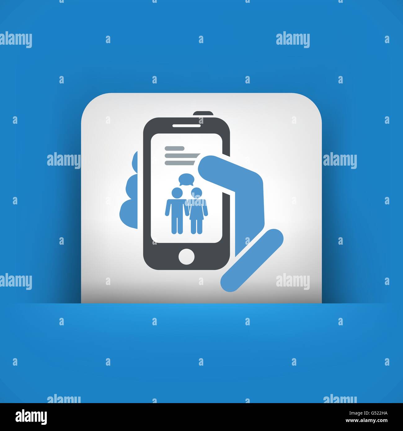 Smartphone chat icon concept Stock Vector Image & Art - Alamy