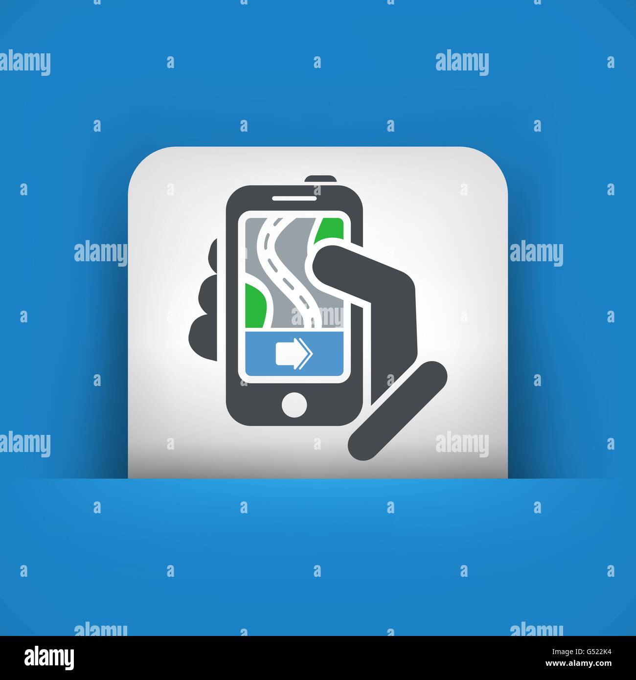 Smartphone map directions Stock Vector Images - Alamy