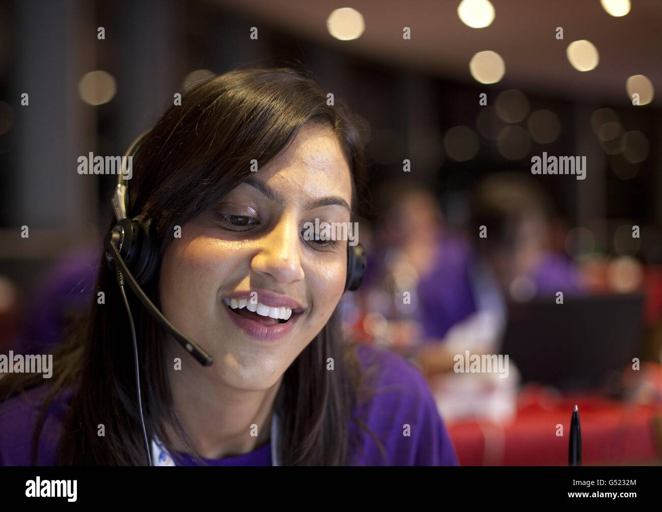 Team member Kalpana Kanani from the BT call centre at the BT Tower ...