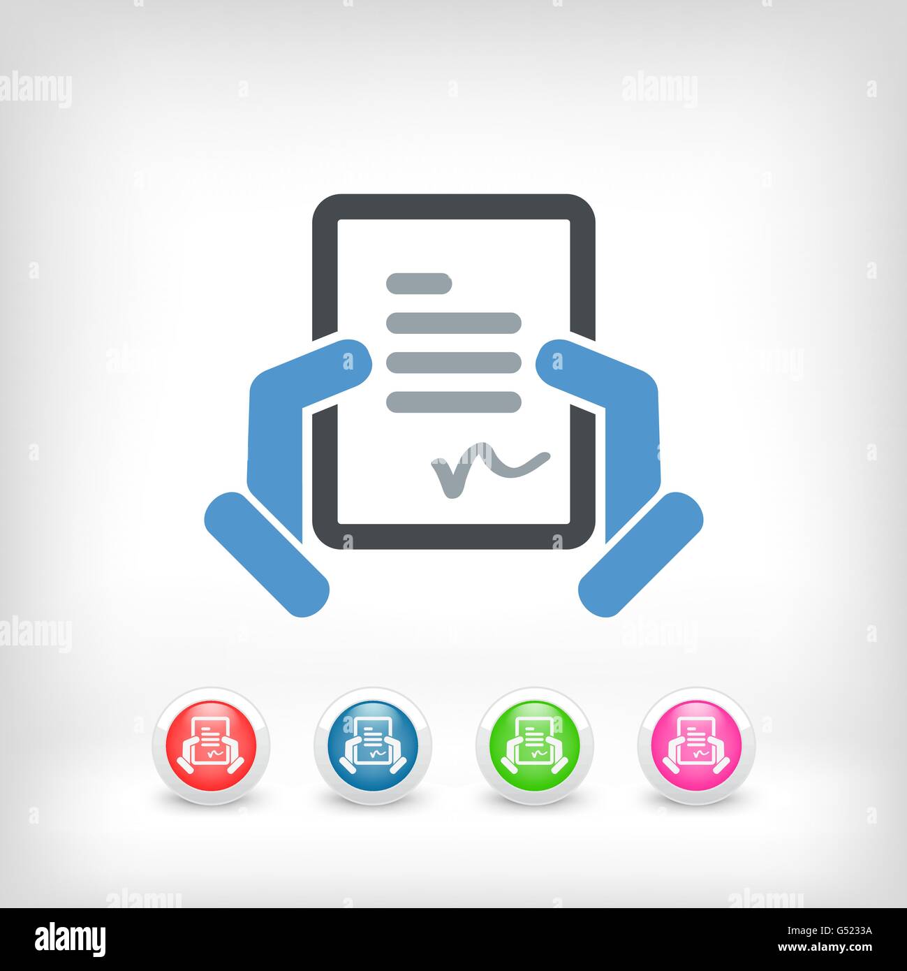 Document signature icon Stock Vector Image & Art - Alamy